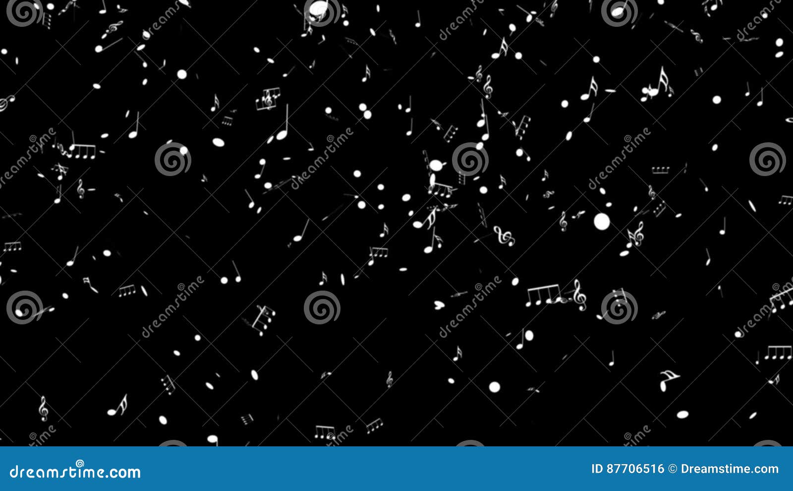 Falling music notes stock footage. Video of auditory - 87706516