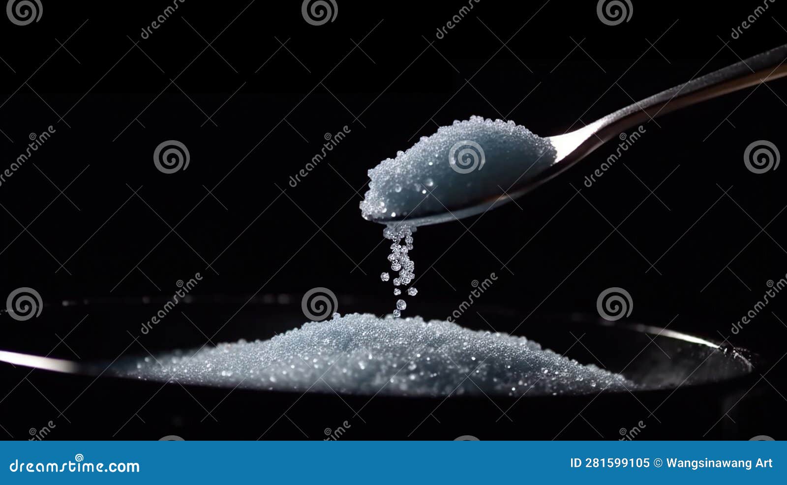 Falling Natural Sugar Ai Generated Image Stock Image - Image of salt ...