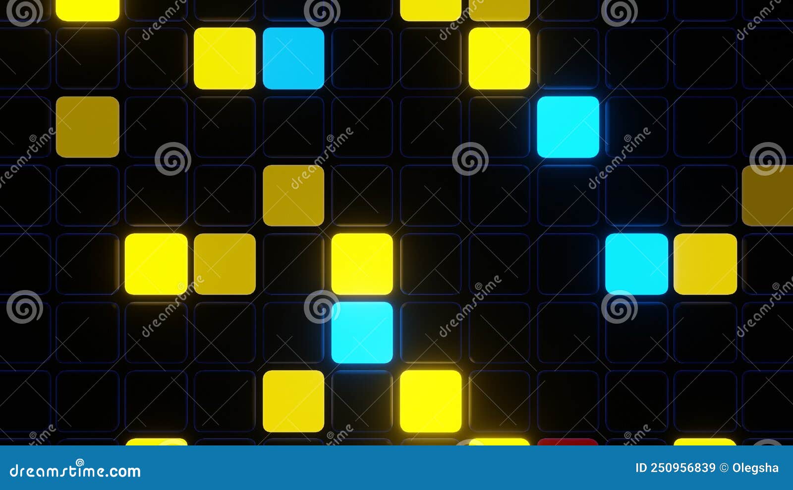 Falling Neon Cubes on the Disco Panel. VJ Loop Animation Stock Video ...