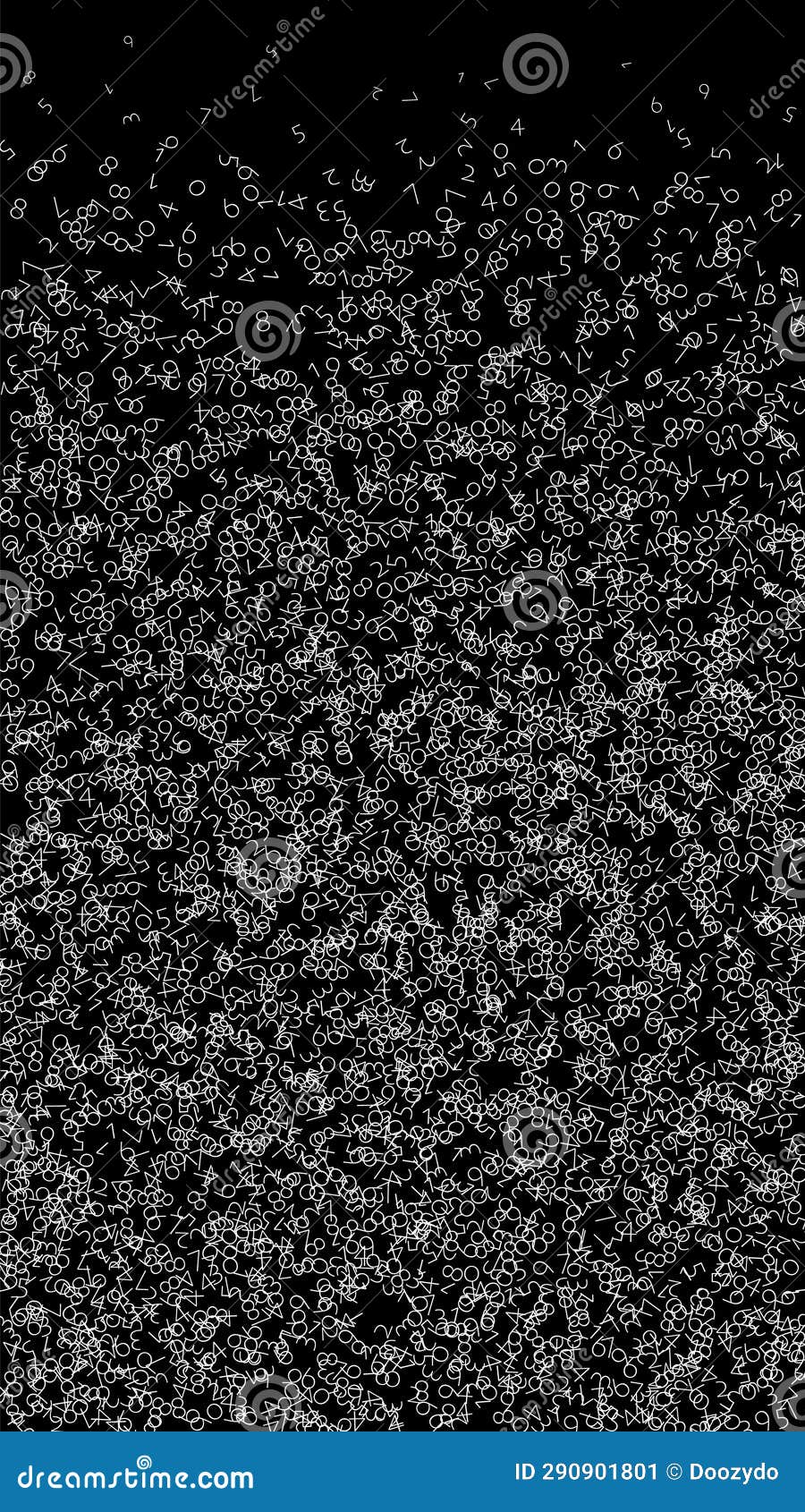 Falling Numbers, Big Data Concept Stock Illustration - Illustration of ...