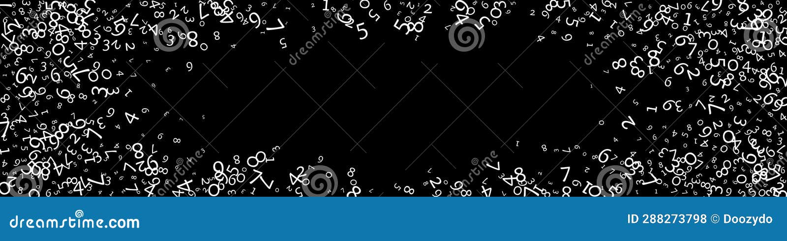 Falling Numbers, Big Data Concept Stock Illustration - Illustration of ...