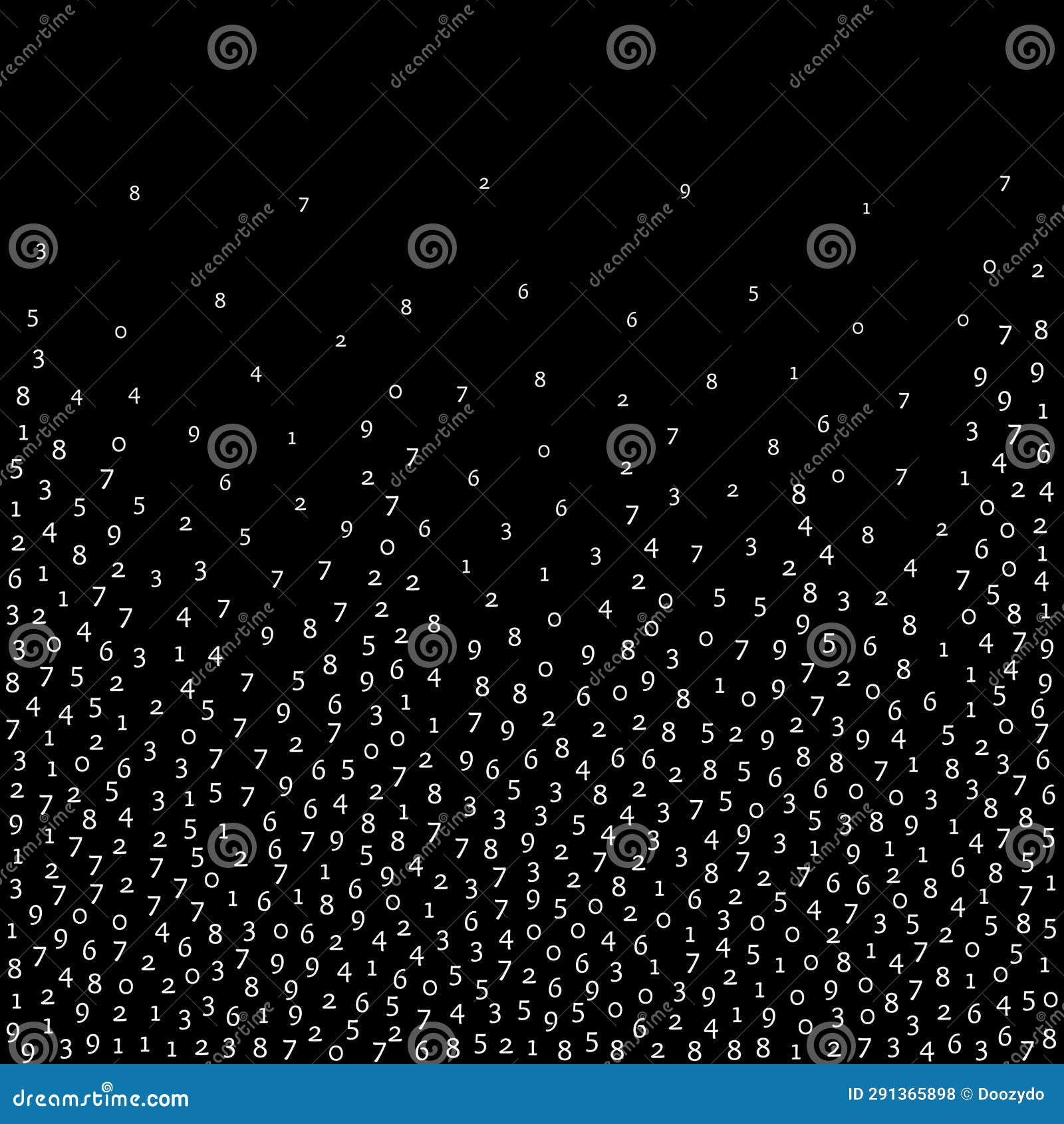 Falling Numbers, Big Data Concept Stock Illustration - Illustration of ...