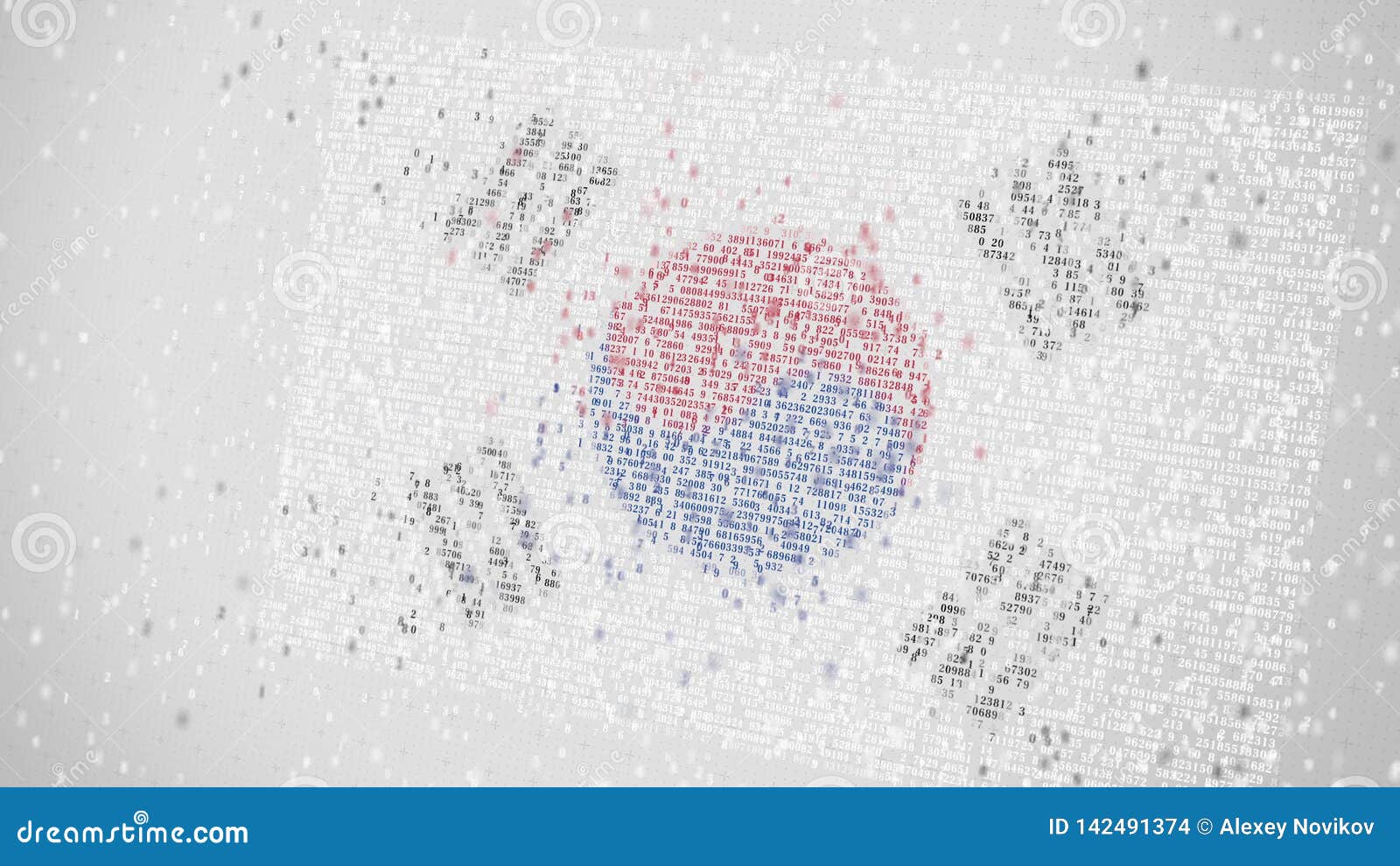 Flag of SOUTH KOREA Being Composed with Numbers. Conceptual 3D ...