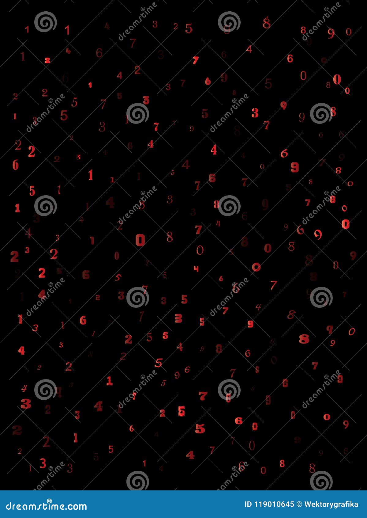 Falling Numbers, Digits Beautiful Background Design Wallpaper Stock ...