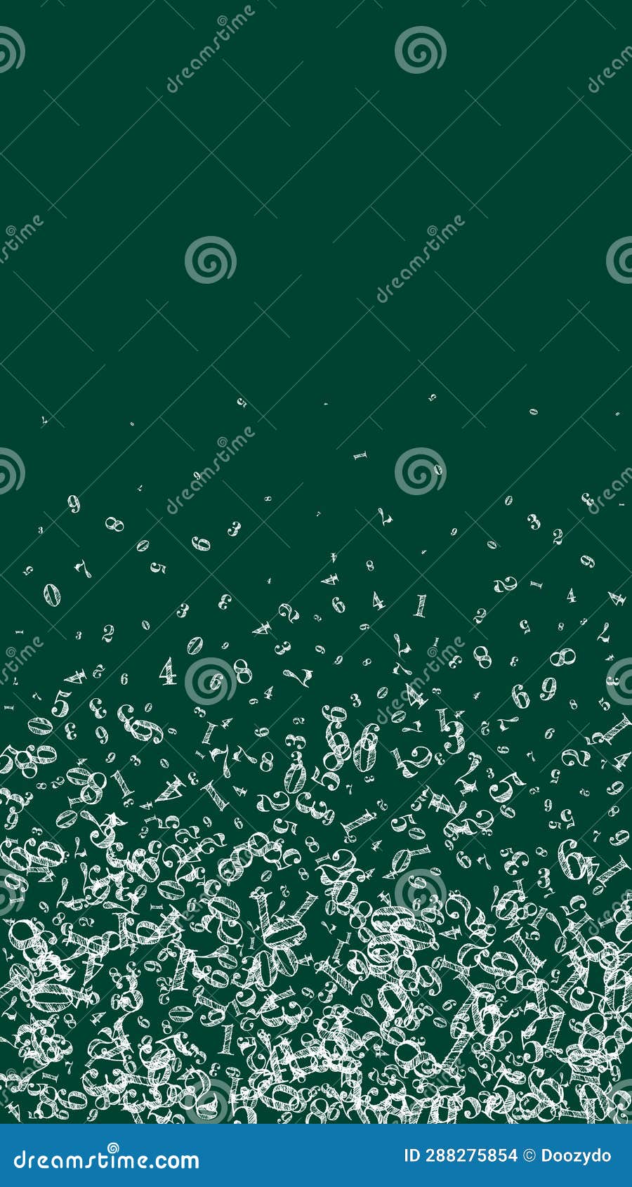 Falling Numbers. Math Study Concept Stock Photo - Image of vector ...