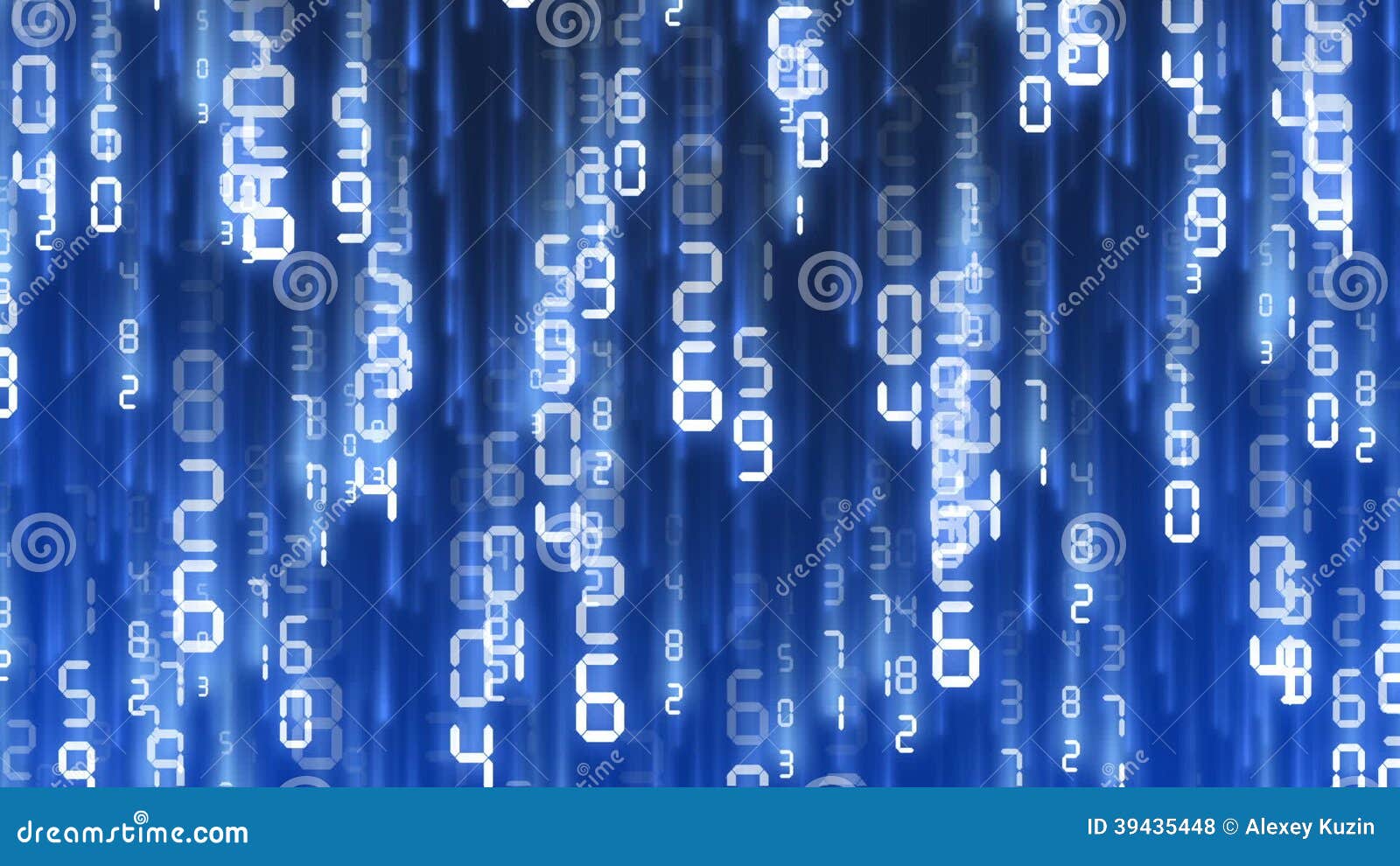 Falling numbers stock footage. Video of loop, data, blue - 39435448