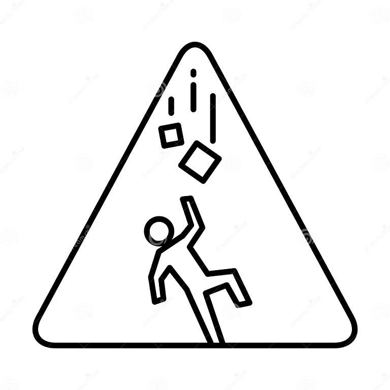 Falling Objects Icon, Vector Illustration Stock Vector - Illustration ...