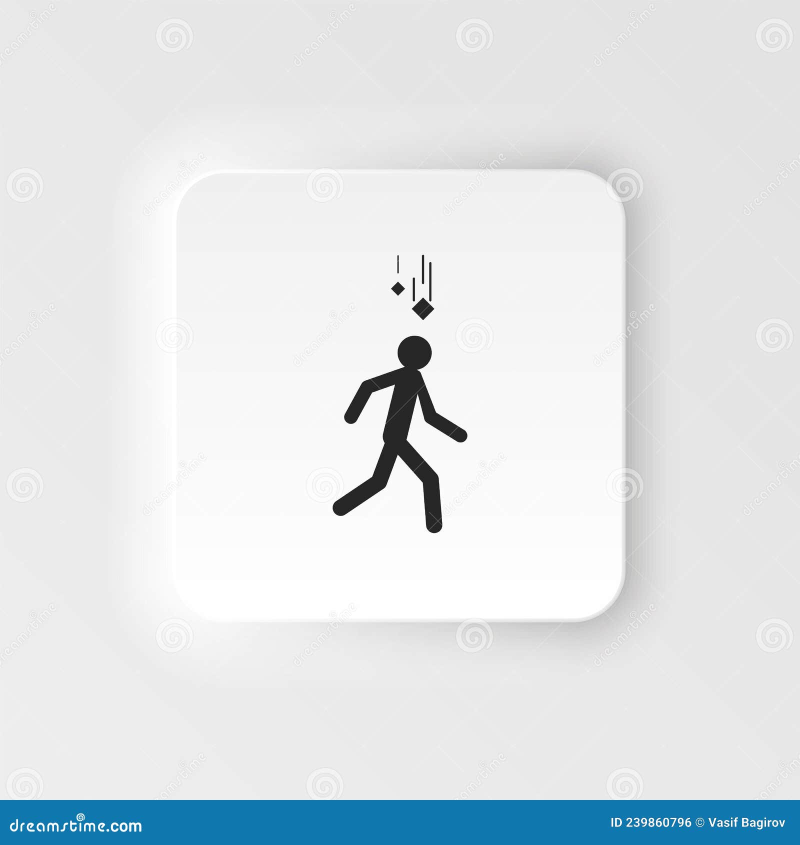 Falling Objects Warning Sign, Symbol, Vector, Illustration. Falling ...