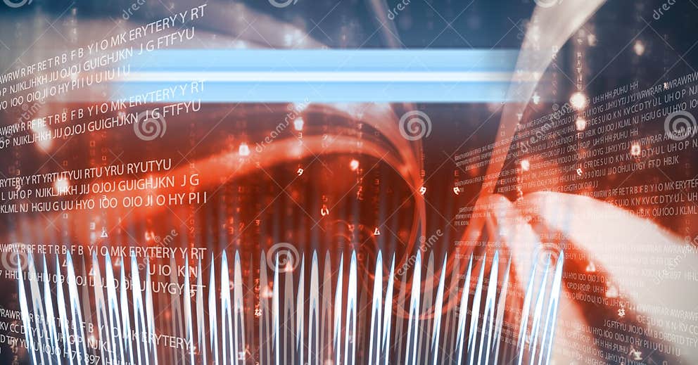 Falling Orange Codes Light Trails, Over Computer Code, Program Coding and Technology Concept ...