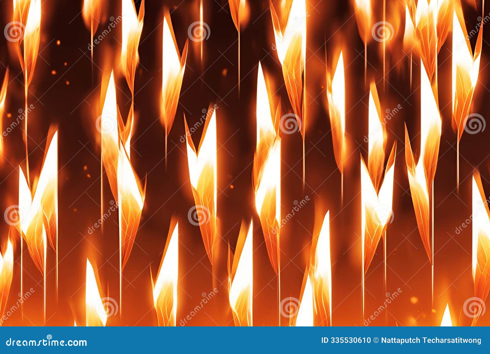 Falling Orange Fire Arrows. Dynamic Abstract Background Stock ...