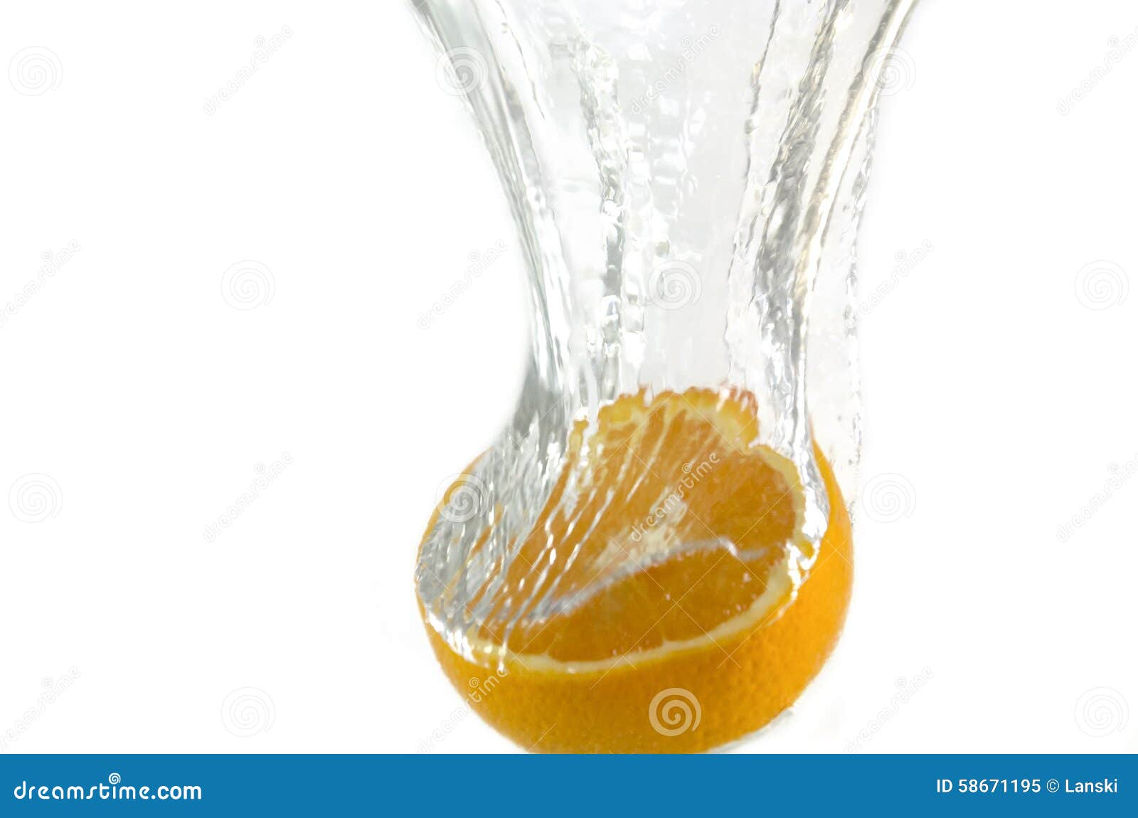 Falling Orange with splash stock image. Image of liquid - 58671195