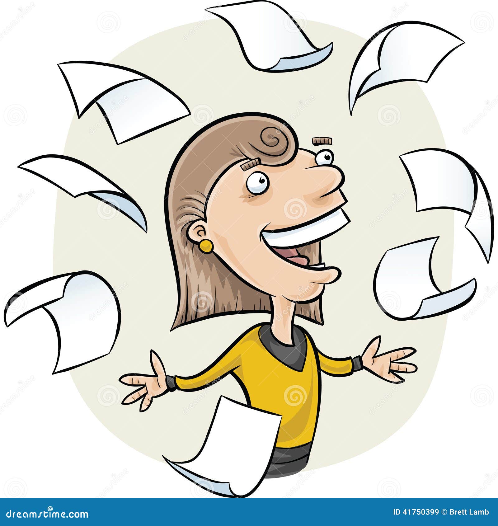 Falling Paper stock illustration. Illustration of woman - 41750399