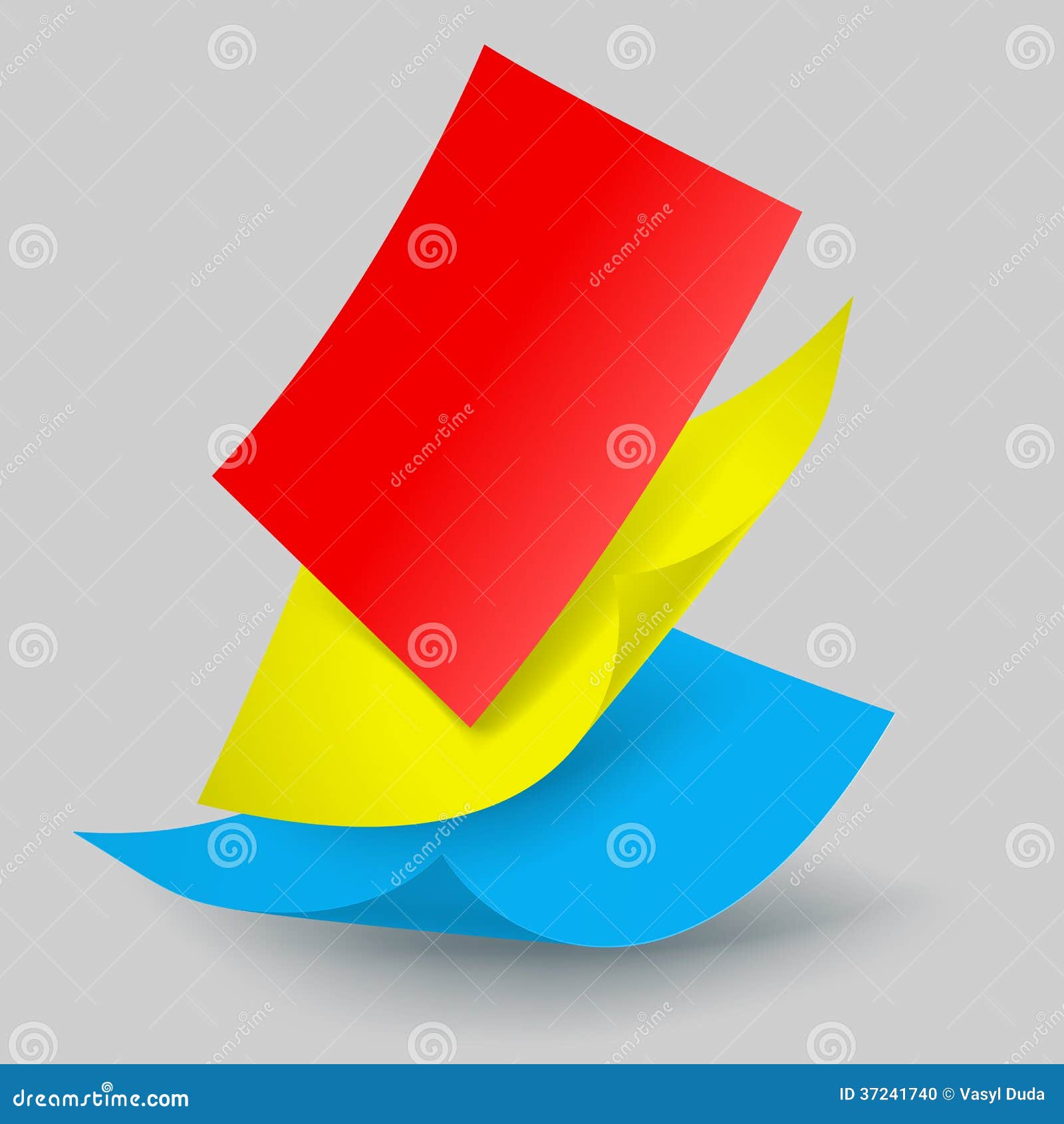 Falling paper sheets stock vector. Illustration of fall - 37241740