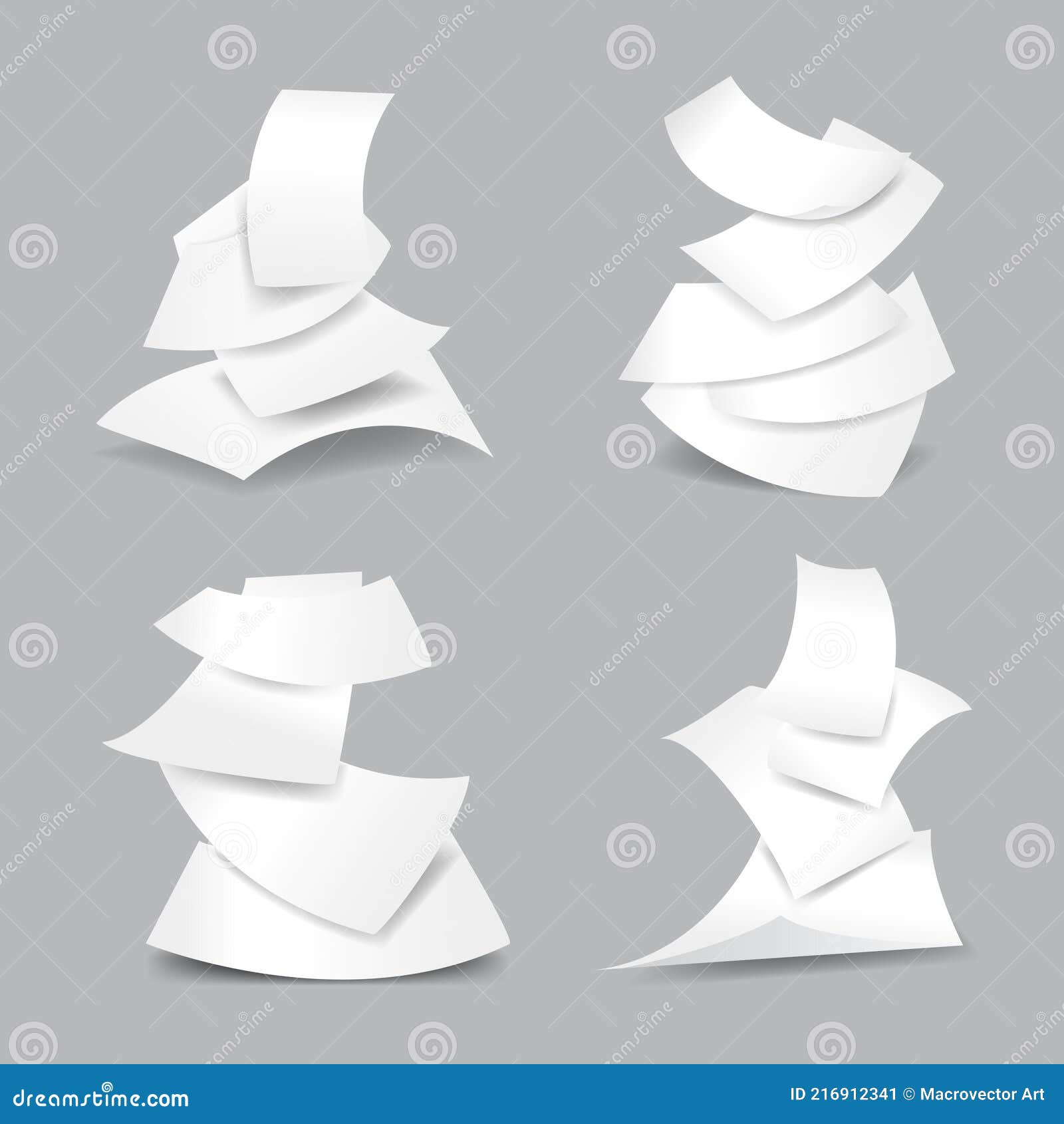 Falling Paper Sheets Vector Illustration Stock Vector - Illustration of ...