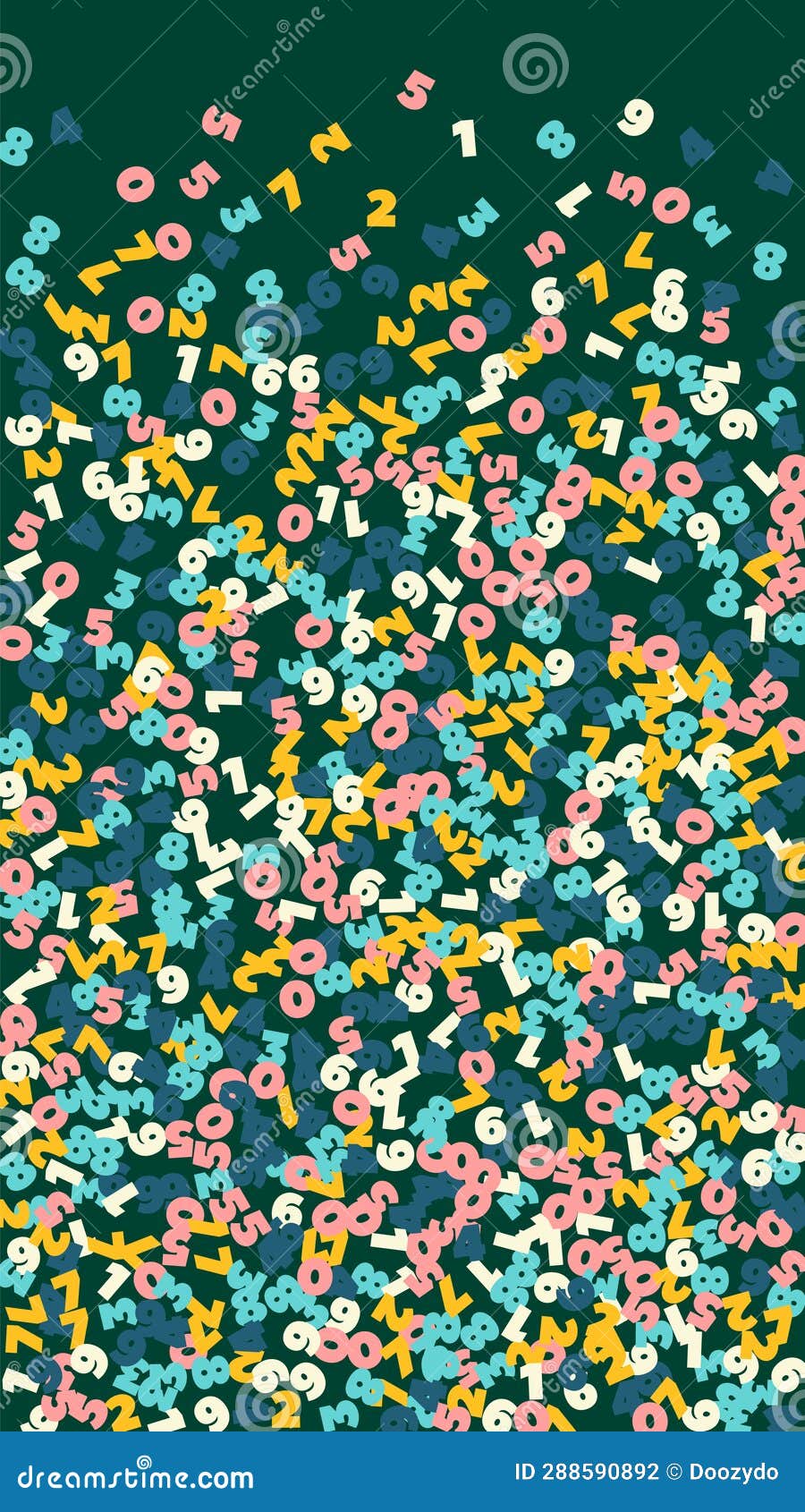 Falling Pastel Numbers. Math Study Stock Photo - Image of characters ...