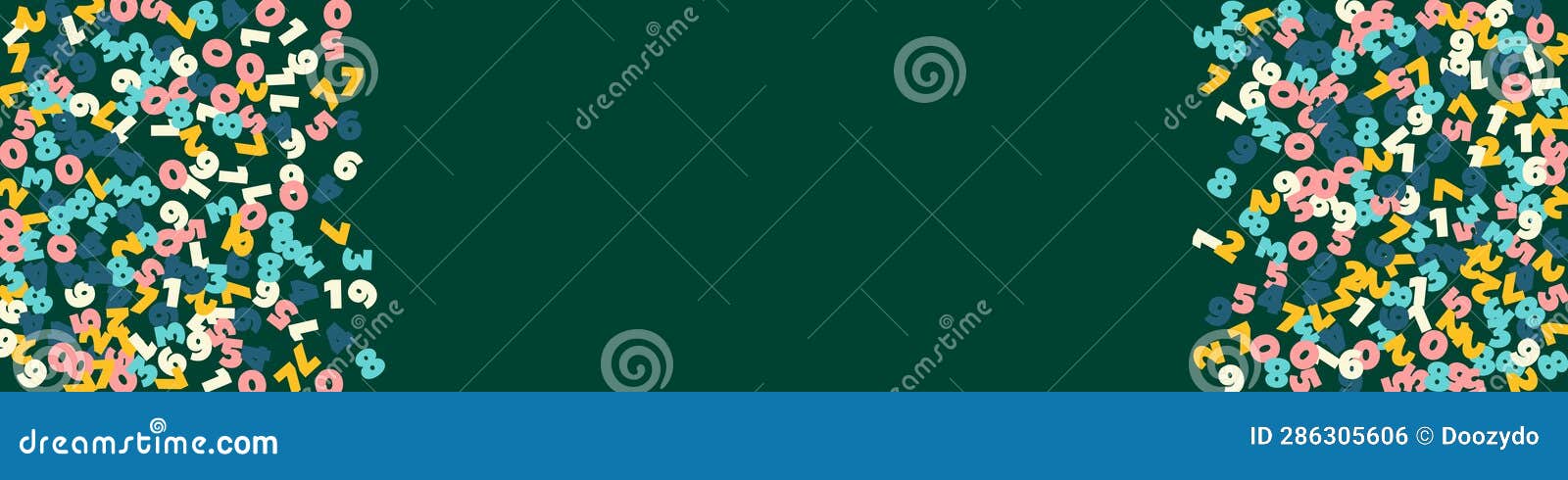 Falling Pastel Numbers. Math Study Stock Illustration - Illustration of ...