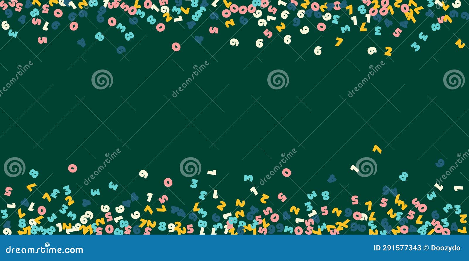 Falling Pastel Numbers. Math Study Stock Illustration - Illustration of ...