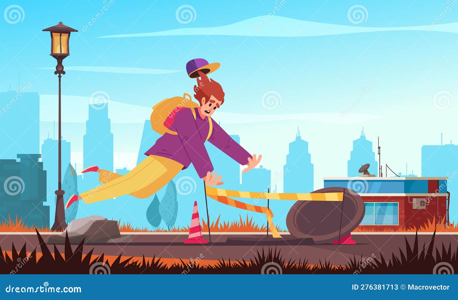 Falling People Colored Composition Stock Illustration - Illustration of ...