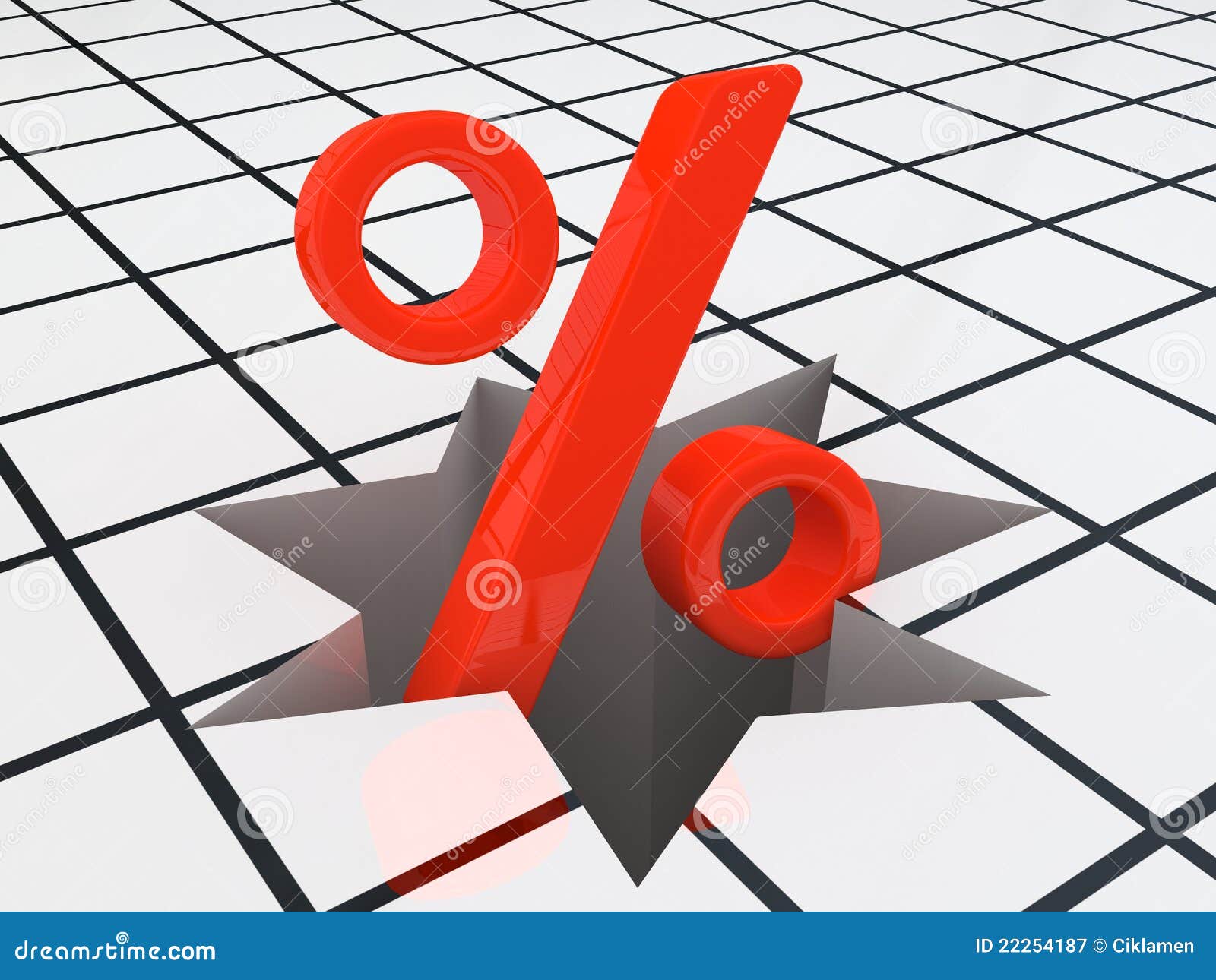 Falling of percent stock illustration. Illustration of banking - 22254187