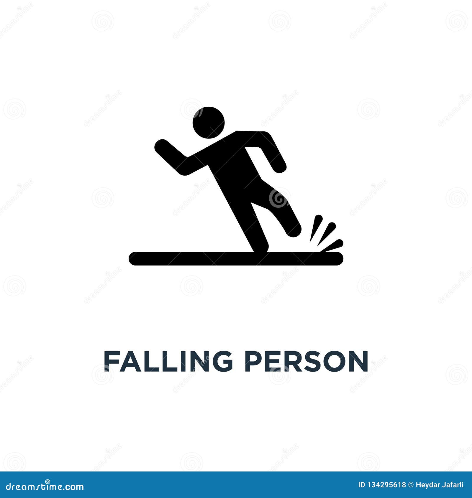 Falling Person Icon. Simple Element Illustration Stock Vector ...
