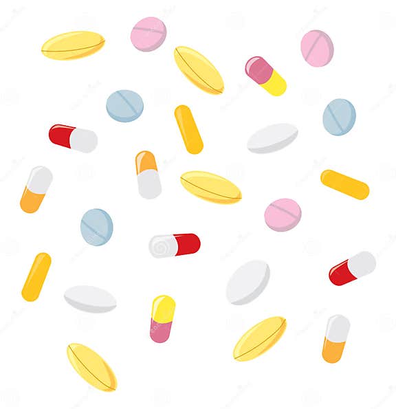 Falling Pills stock vector. Illustration of effect, oxycontin - 28928050