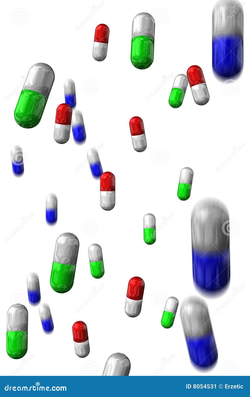 Falling pills stock illustration. Illustration of healing - 8054531