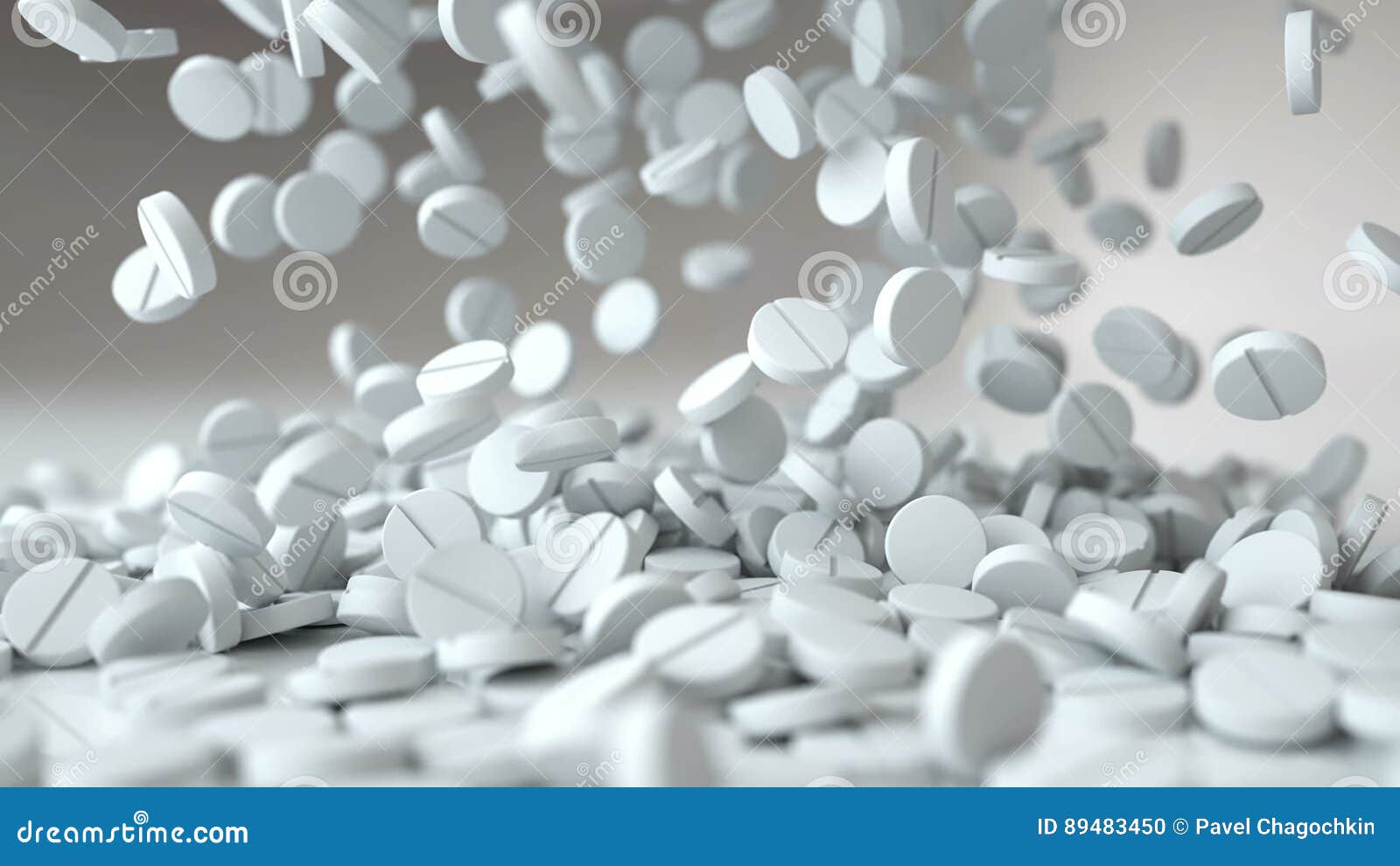 Falling Pills, Tablets. Medical Concept. Realistic 4k Animation. Stock ...