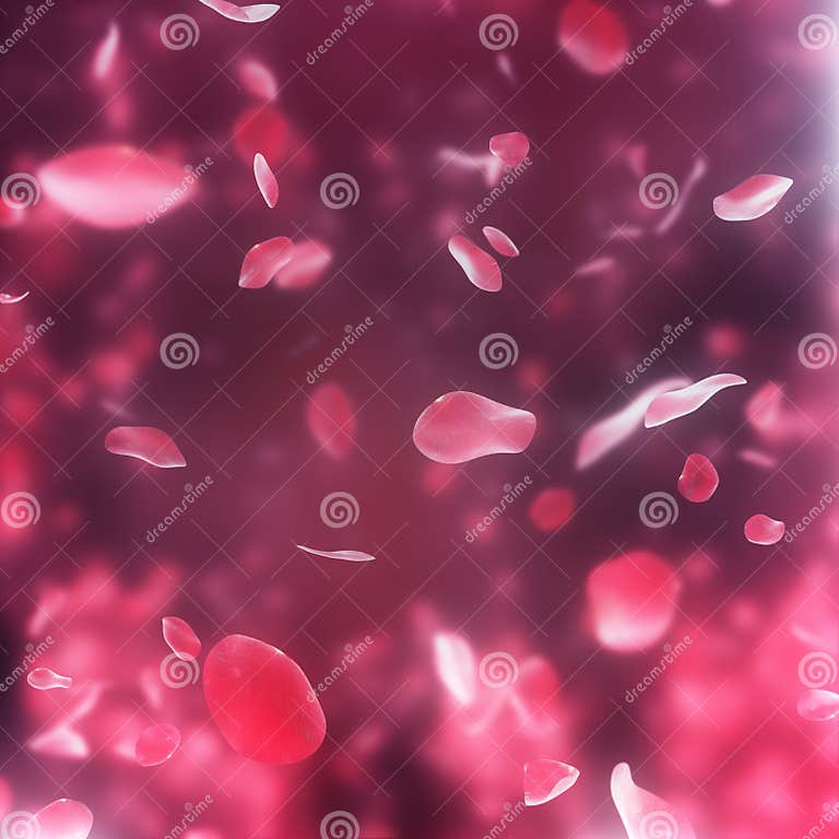 Falling Pink Rose Petals Background Stock Illustration - Illustration ...