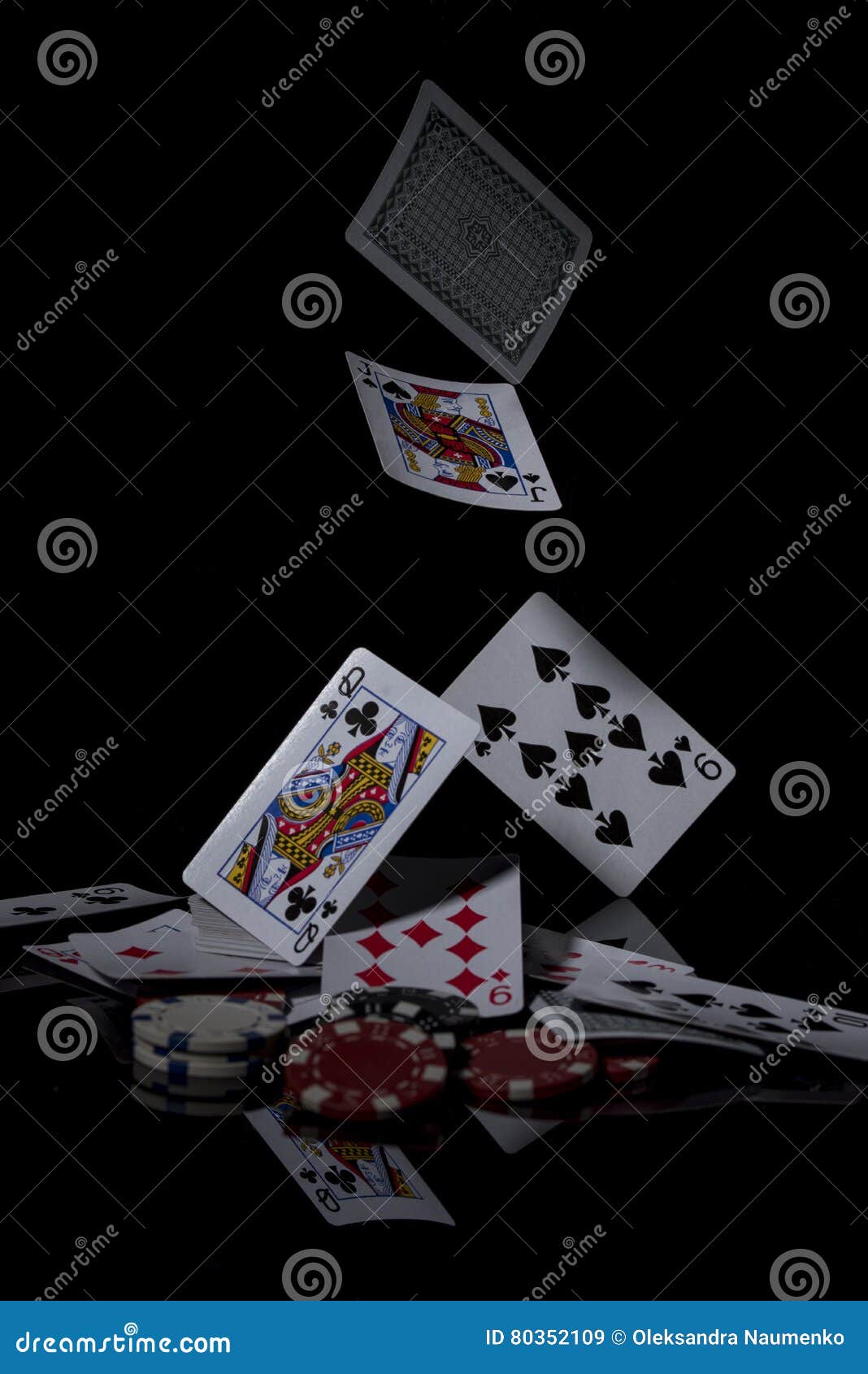 Falling playing cards stock image. Image of entertainment - 80352109