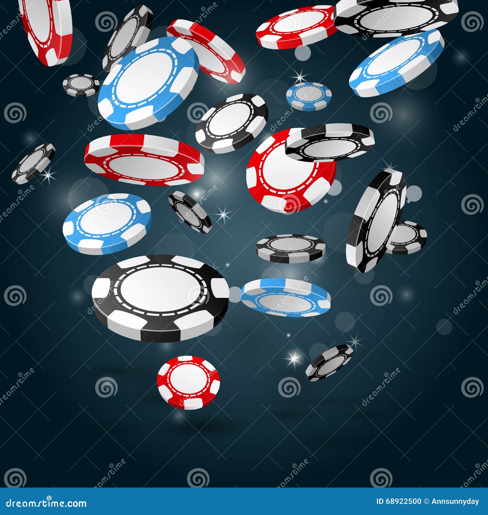 Falling Poker Chips - Diffused Gambling Chips Stock Vector ...