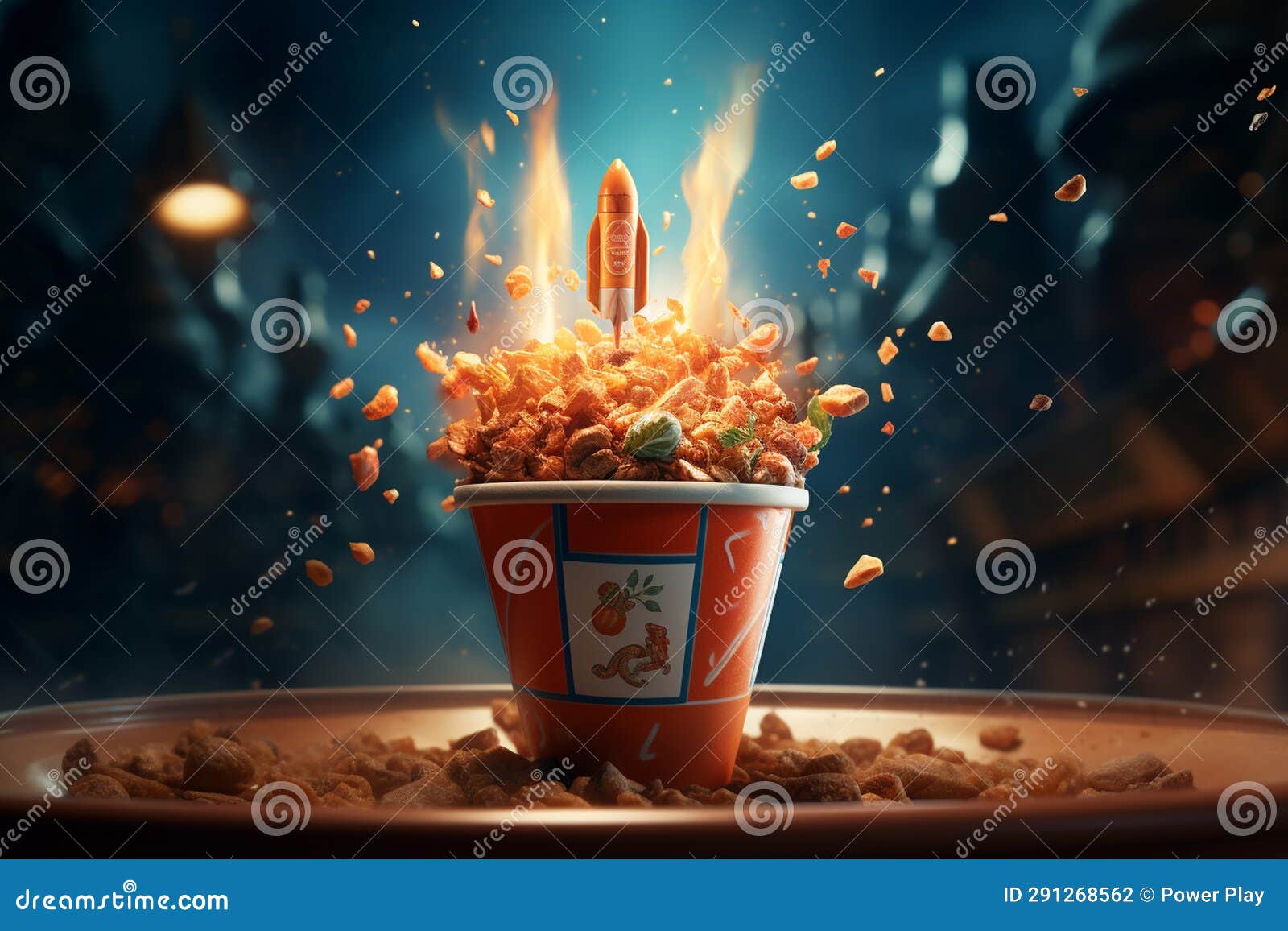 Falling Popcorn: A Stunning Visual Display Of Texture And Color Royalty ...