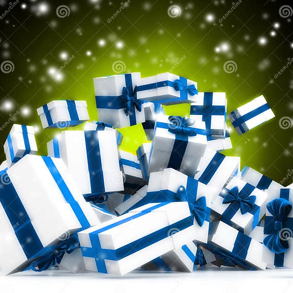 Falling presents stock illustration. Illustration of party - 17491474