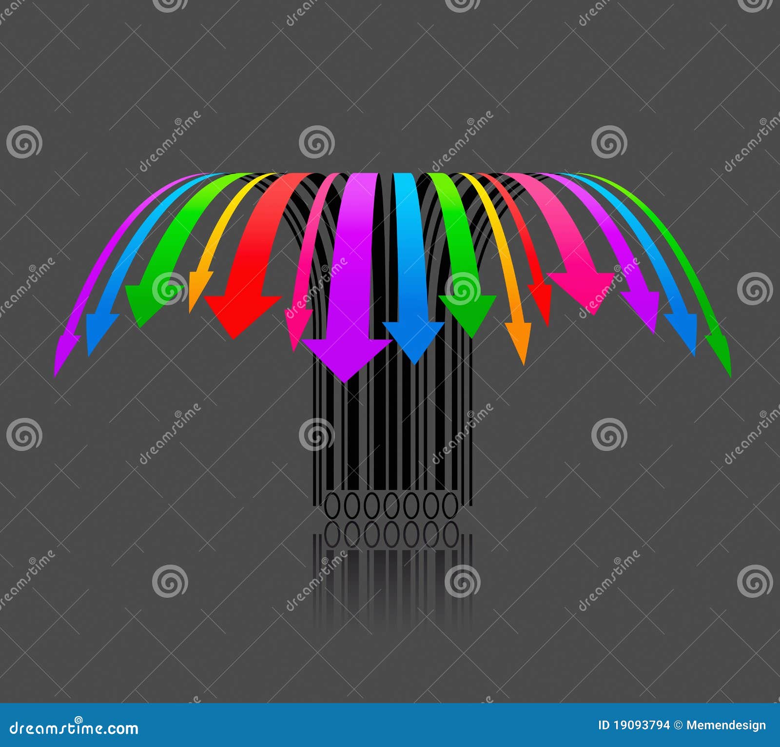 Falling Prices a Colorfull Creative Barcode Stock Vector - Illustration ...