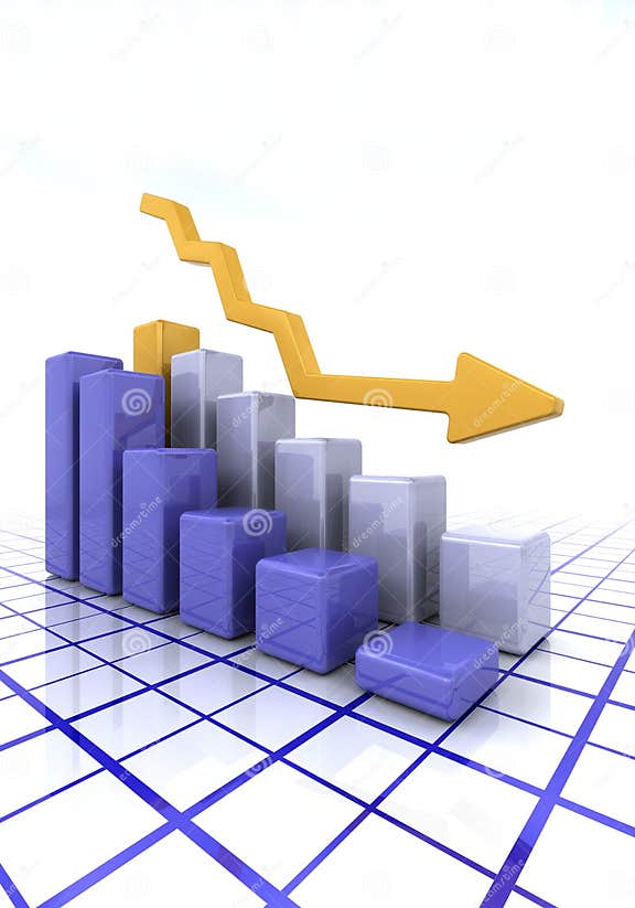 Falling profits stock illustration. Illustration of economic - 12554036