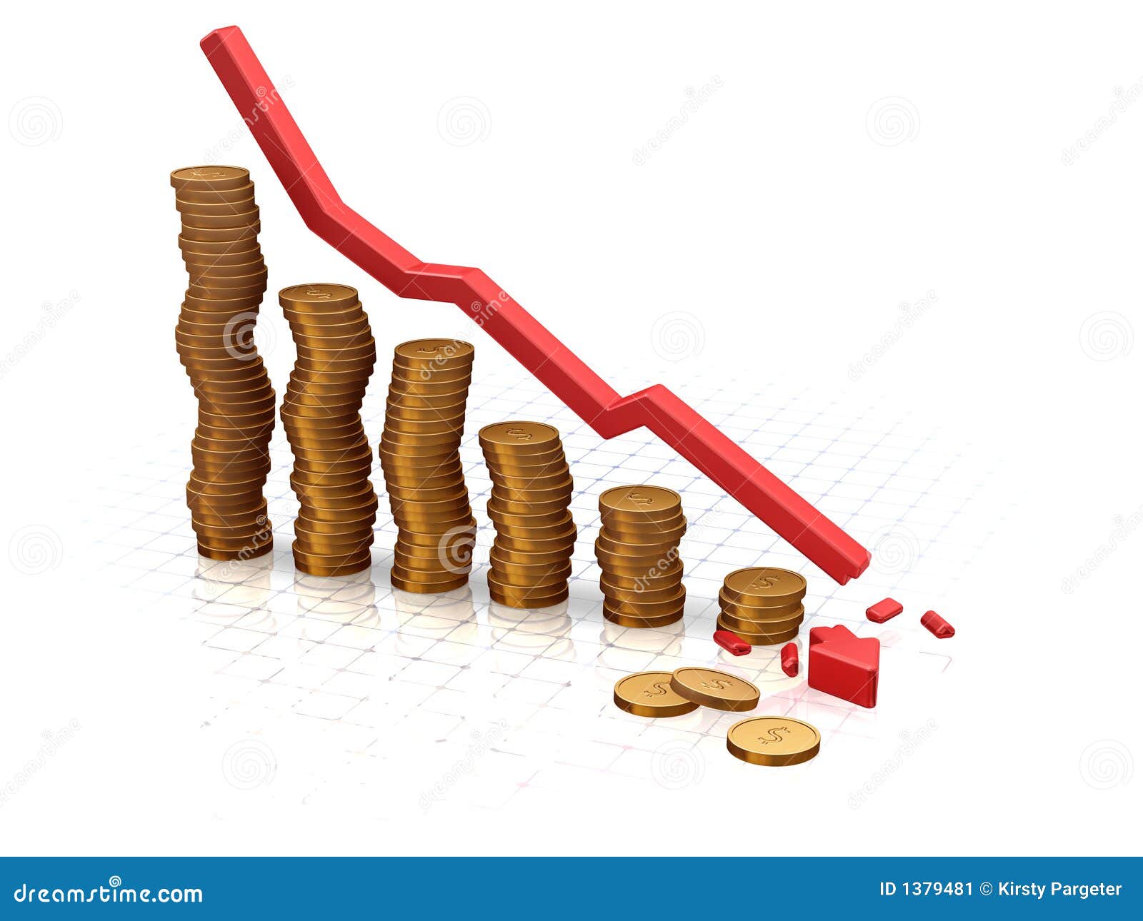 Falling profits stock image. Image of business, financial - 1379481
