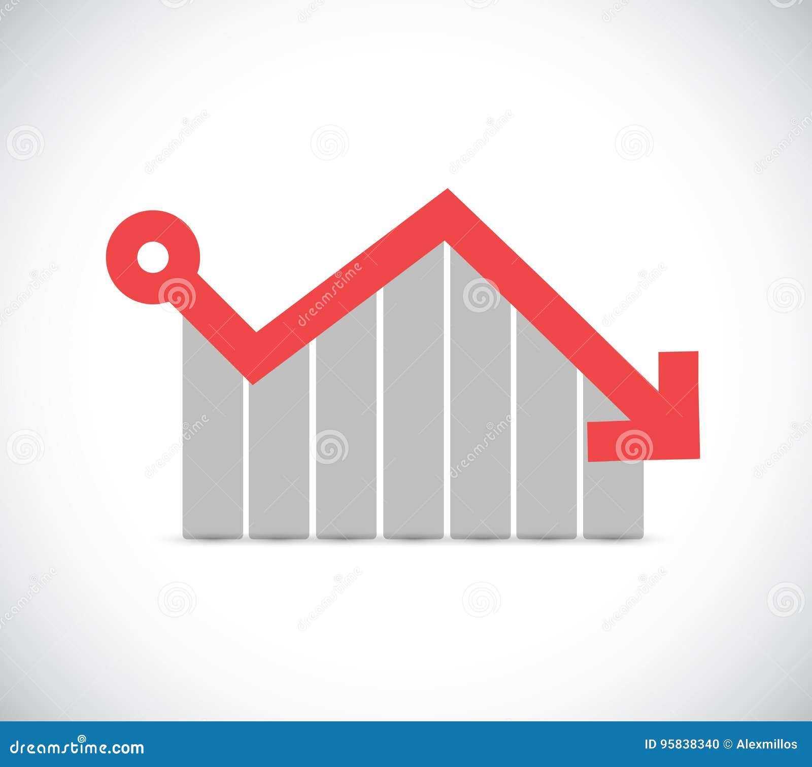 Falling Profits Business Graph Illustration Stock Illustration ...