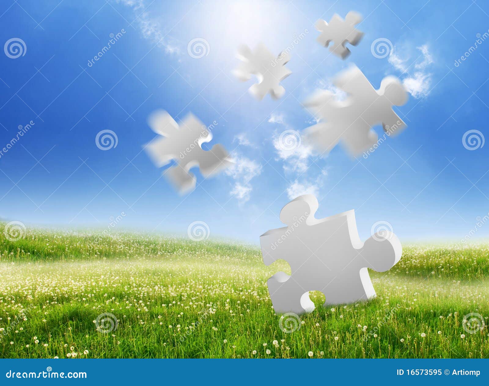 Falling puzzle stock image. Image of field, problem, connection - 16573595
