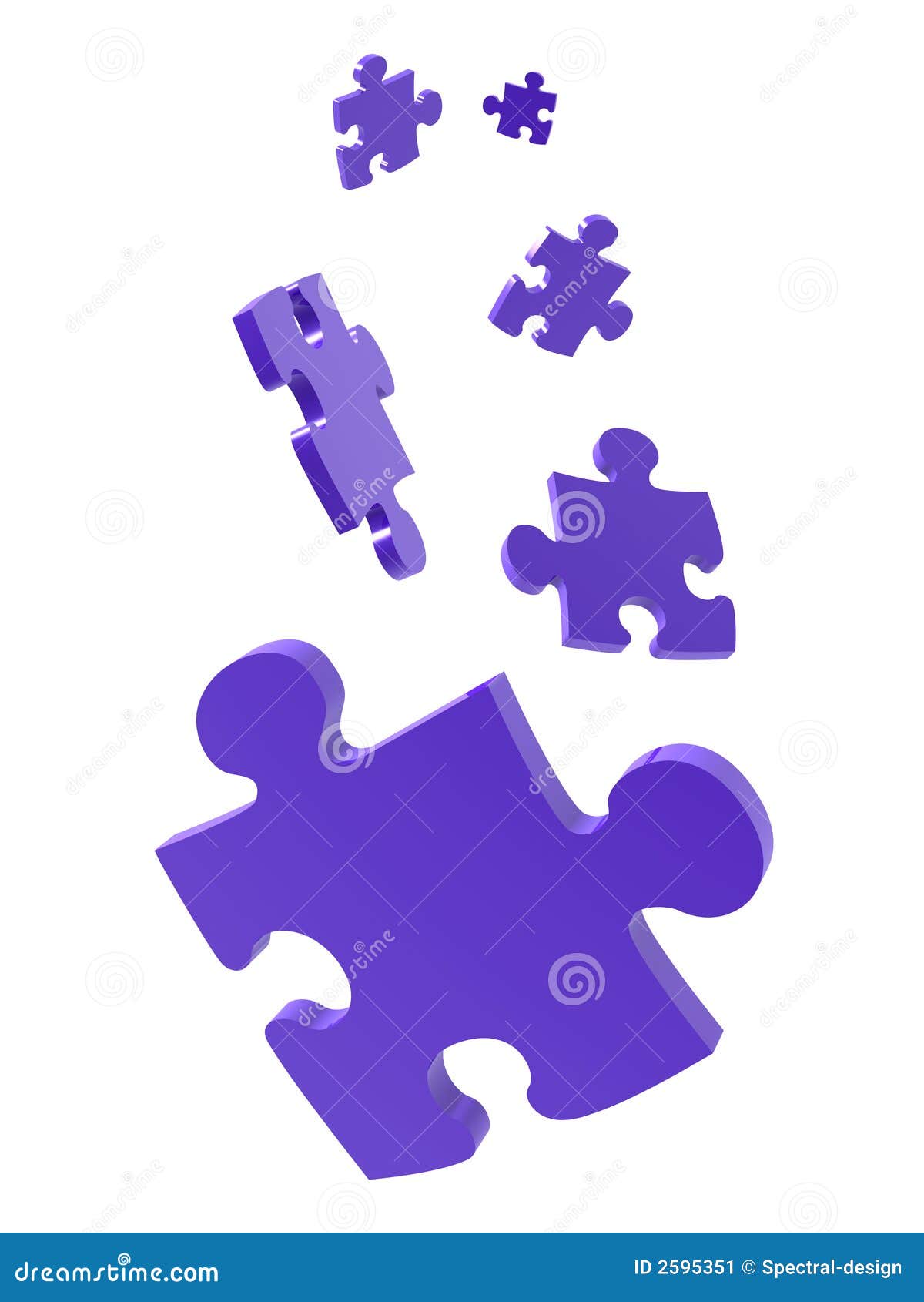 Falling Puzzle Pieces stock illustration. Illustration of solution ...