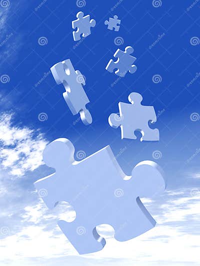 Falling Puzzle Pieces stock illustration. Illustration of element - 2663991