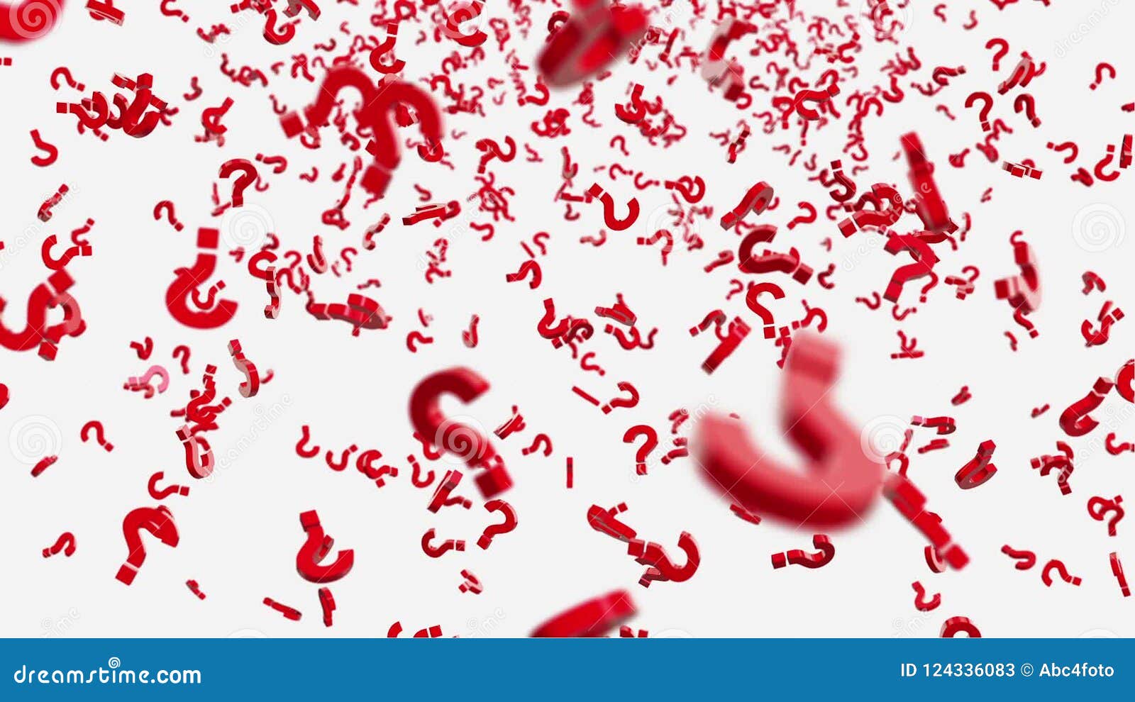 Falling Questions Marks in Red on White Stock Video - Video of ...