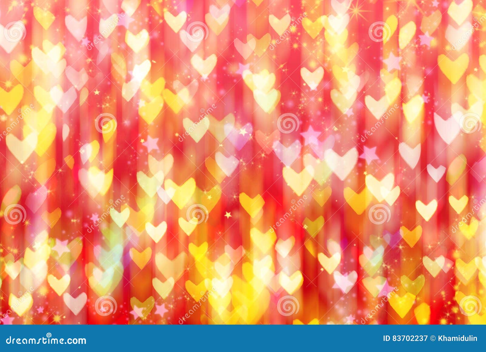 Falling Rain Colored Hearts. Stock Illustration - Illustration of ...
