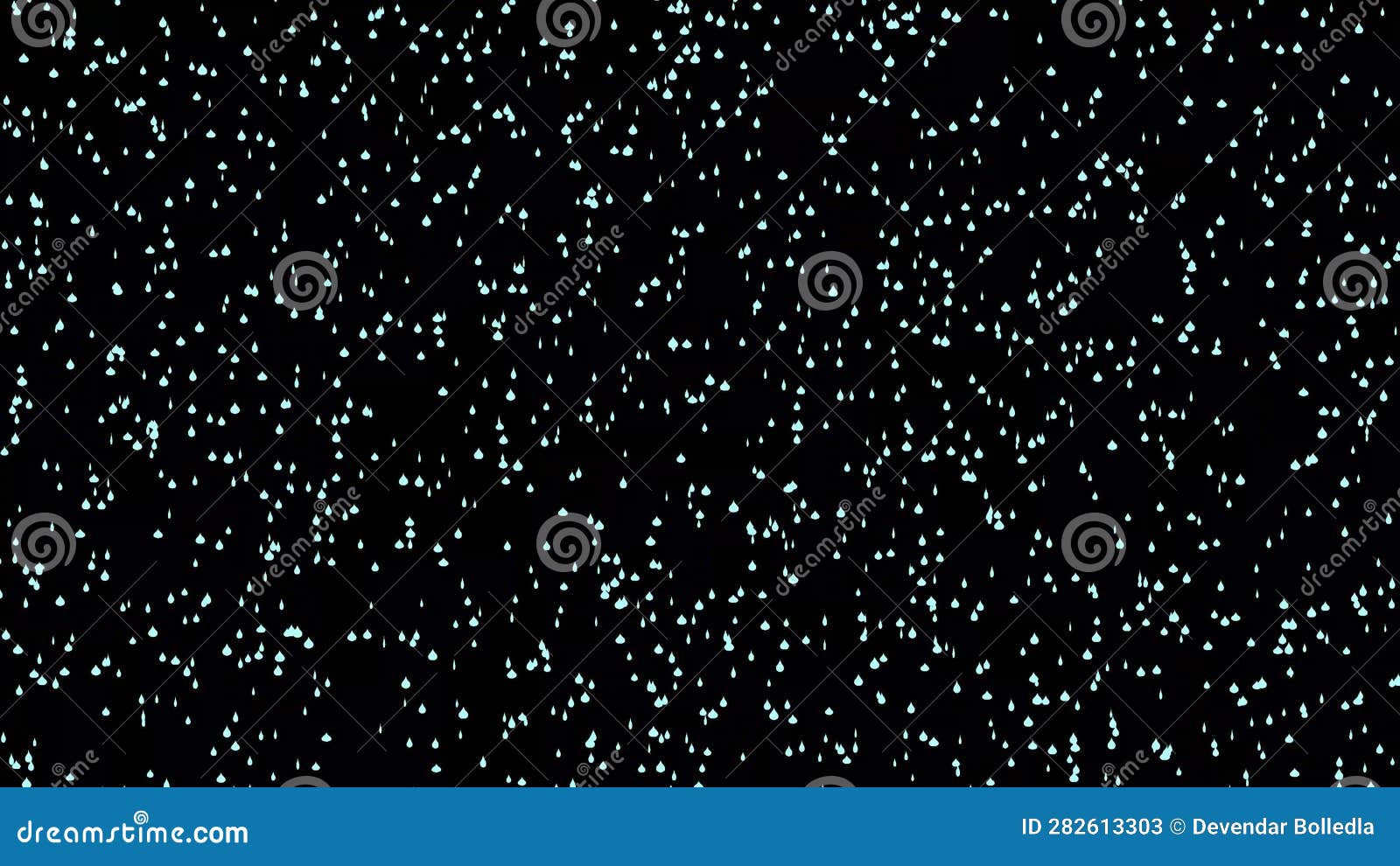 Falling Rain Drops Motion Graphics with Plain Black Background Stock ...