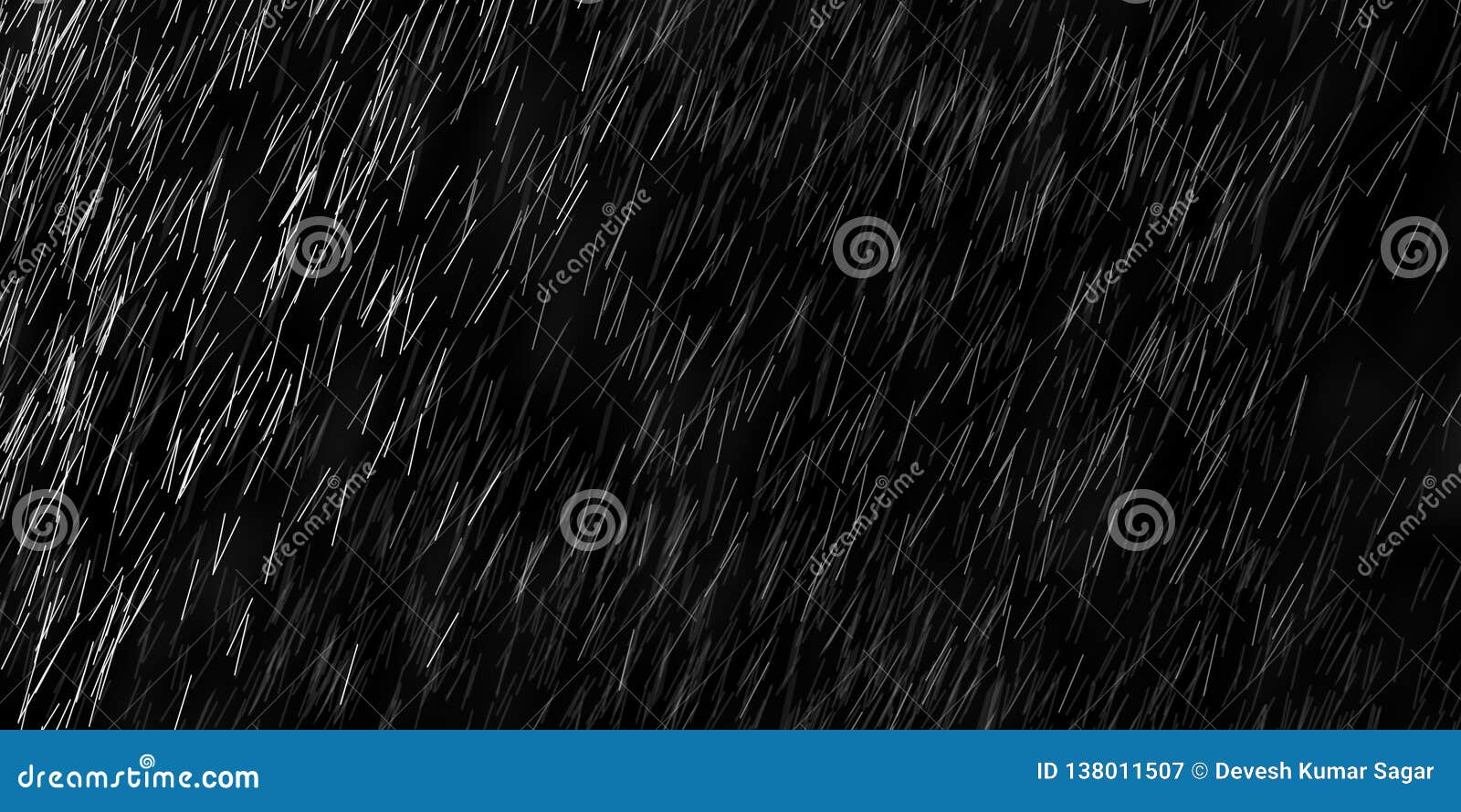 Falling Raindrops Effect Stock Image on Black Background Stock ...