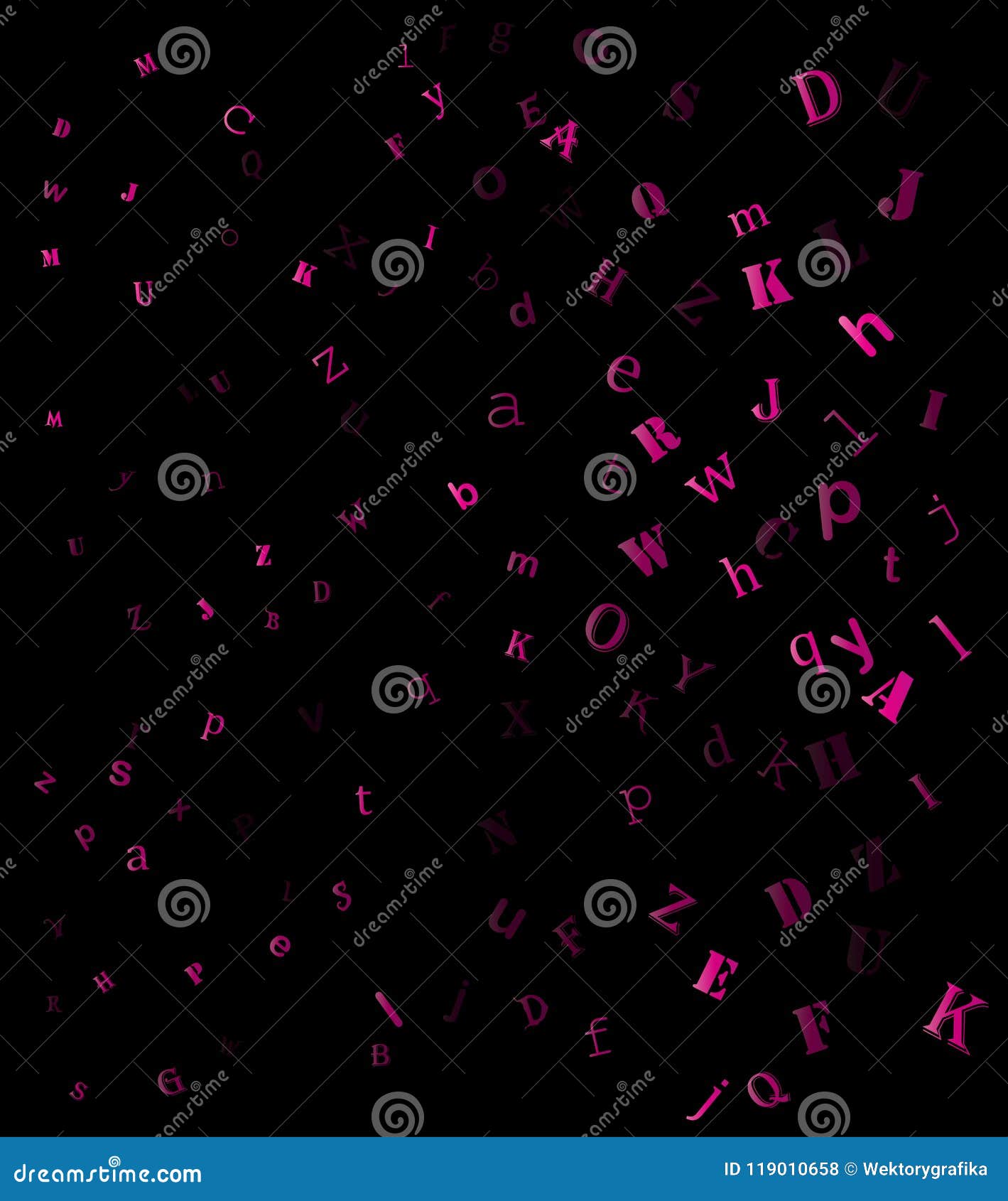 Random Letters Seamless Pattern Stock Image | CartoonDealer.com #71137669
