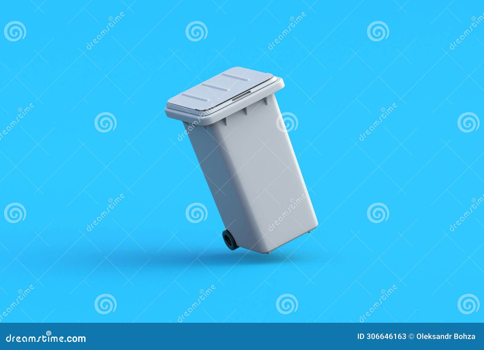 Falling Recycle Bin. Plastic Garbage Can. Waste Collection. Trash ...