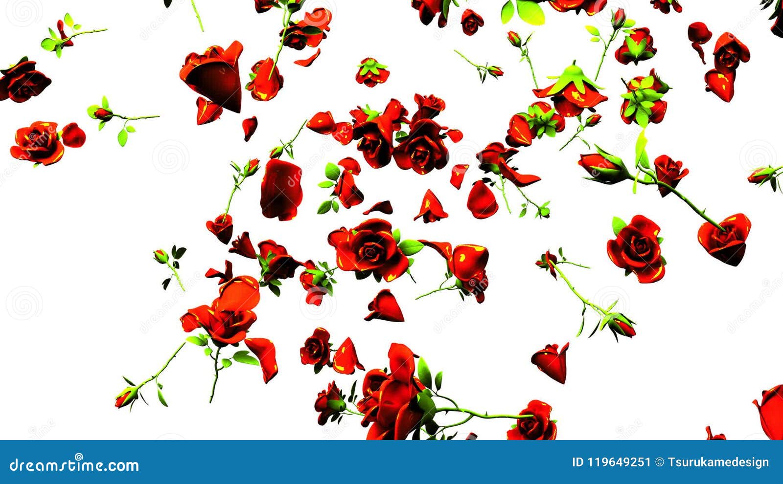 Falling Red Roses on White Background Stock Video - Video of broken ...