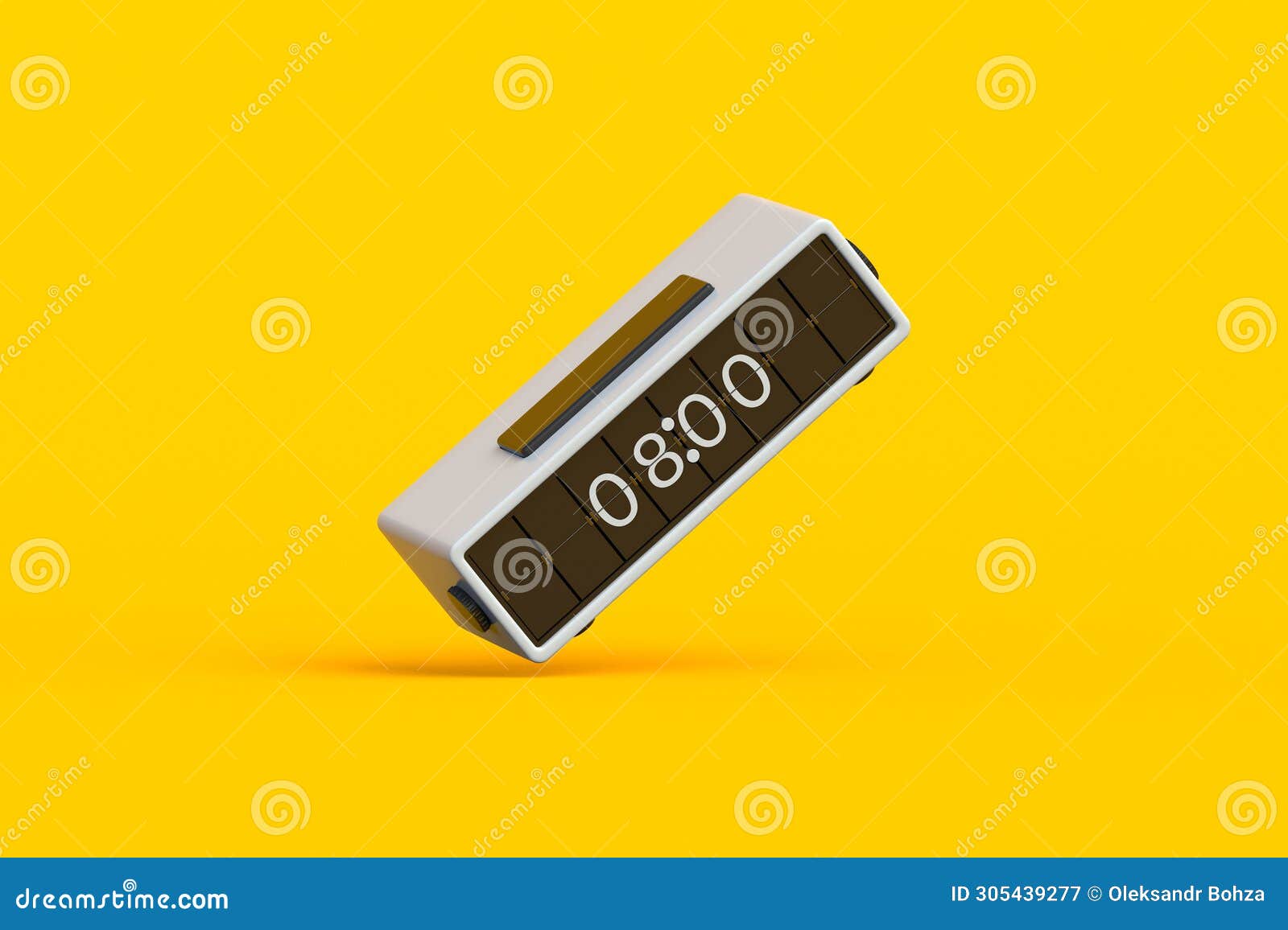 Falling Retro Flip Clock on Orange Background. Mechanical Watch Stock ...