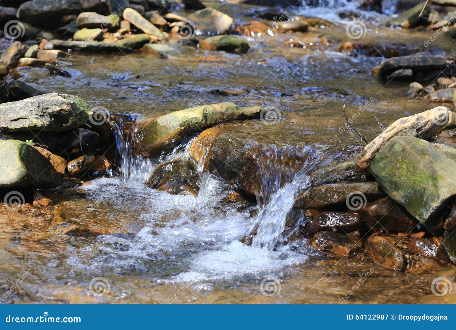 Falling River Water Creates a Cascade Stock Image - Image of forest ...