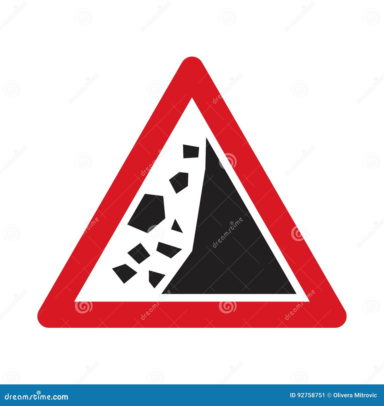 Falling rocks or debris stock vector. Illustration of rocks - 92758751