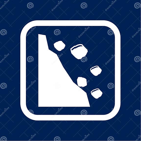 Falling Rocks Vector Icon - Illustration Stock Vector - Illustration of ...